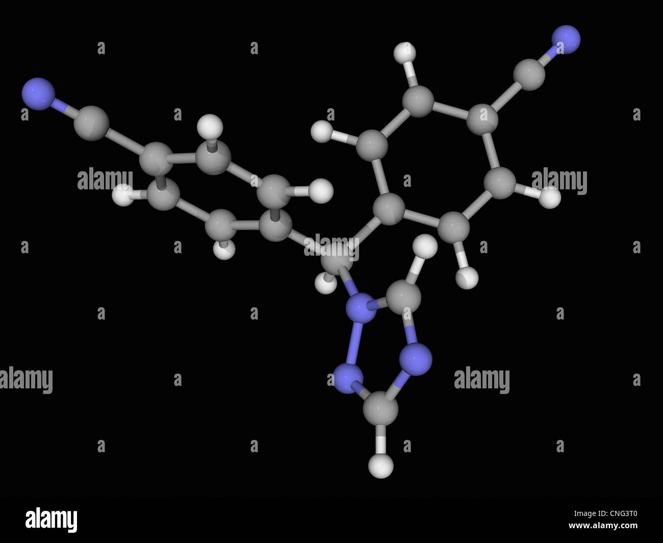 Letrozole drug molecule Stock Photo - Alamy