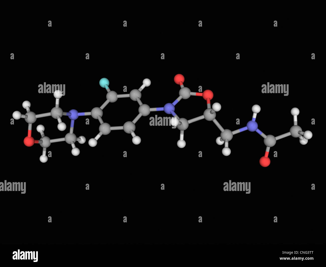 Linezolid drug molecule Stock Photo - Alamy