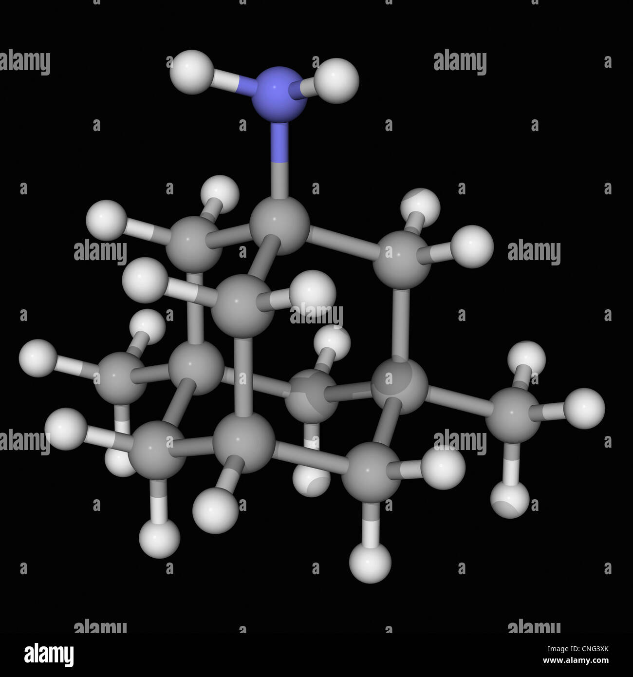 Memantine drug molecule Stock Photo - Alamy