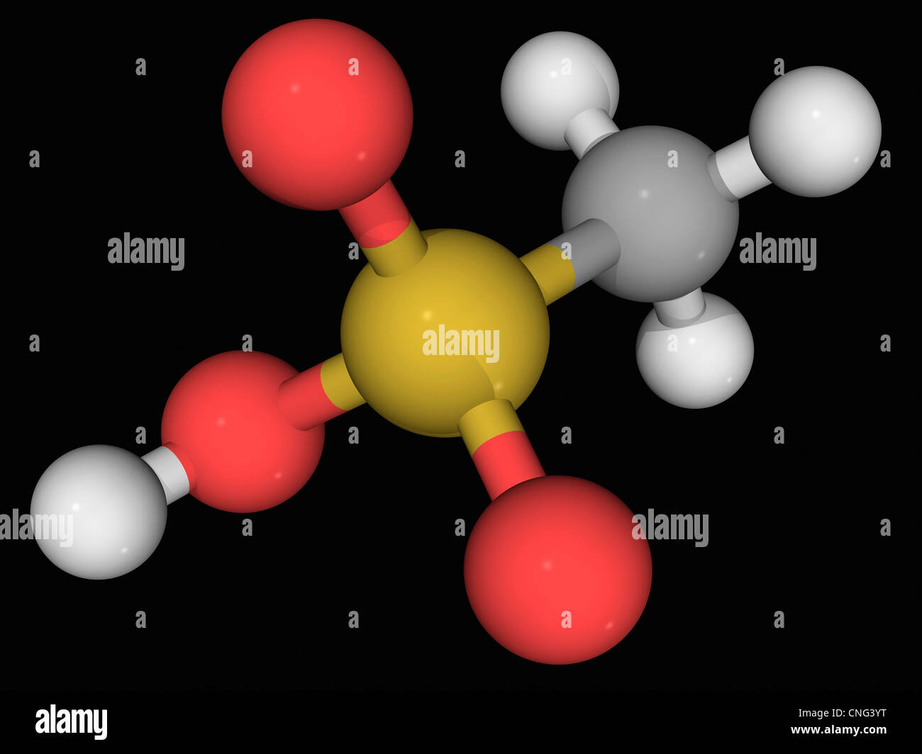Methanesulfonic acid molecule Stock Photo - Alamy