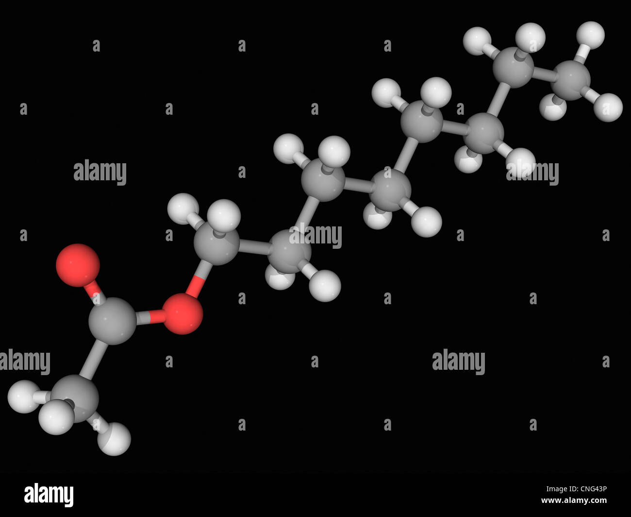 Octyl acetate molecule Stock Photo - Alamy