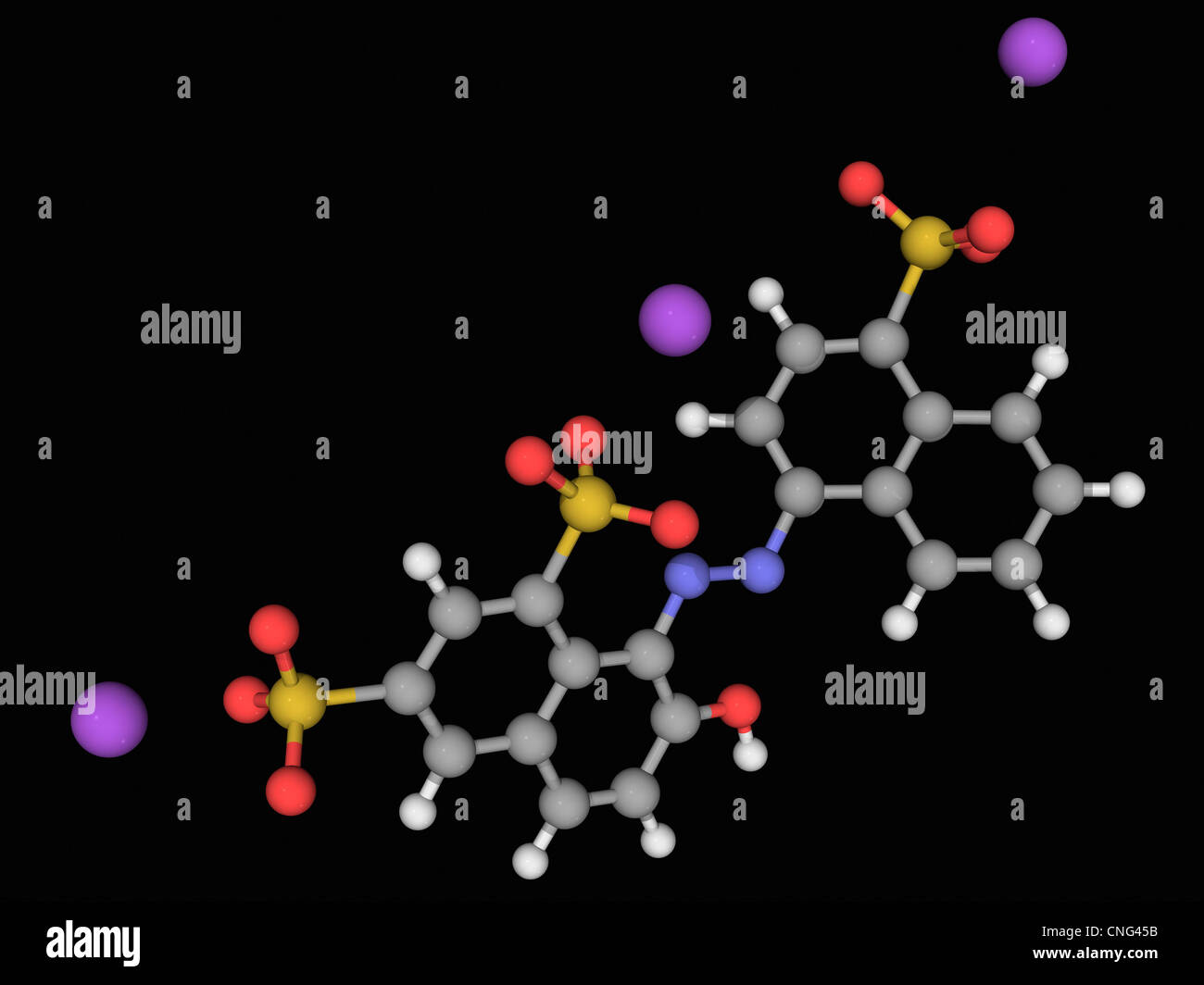 Ponceau 4R molecule Stock Photo - Alamy