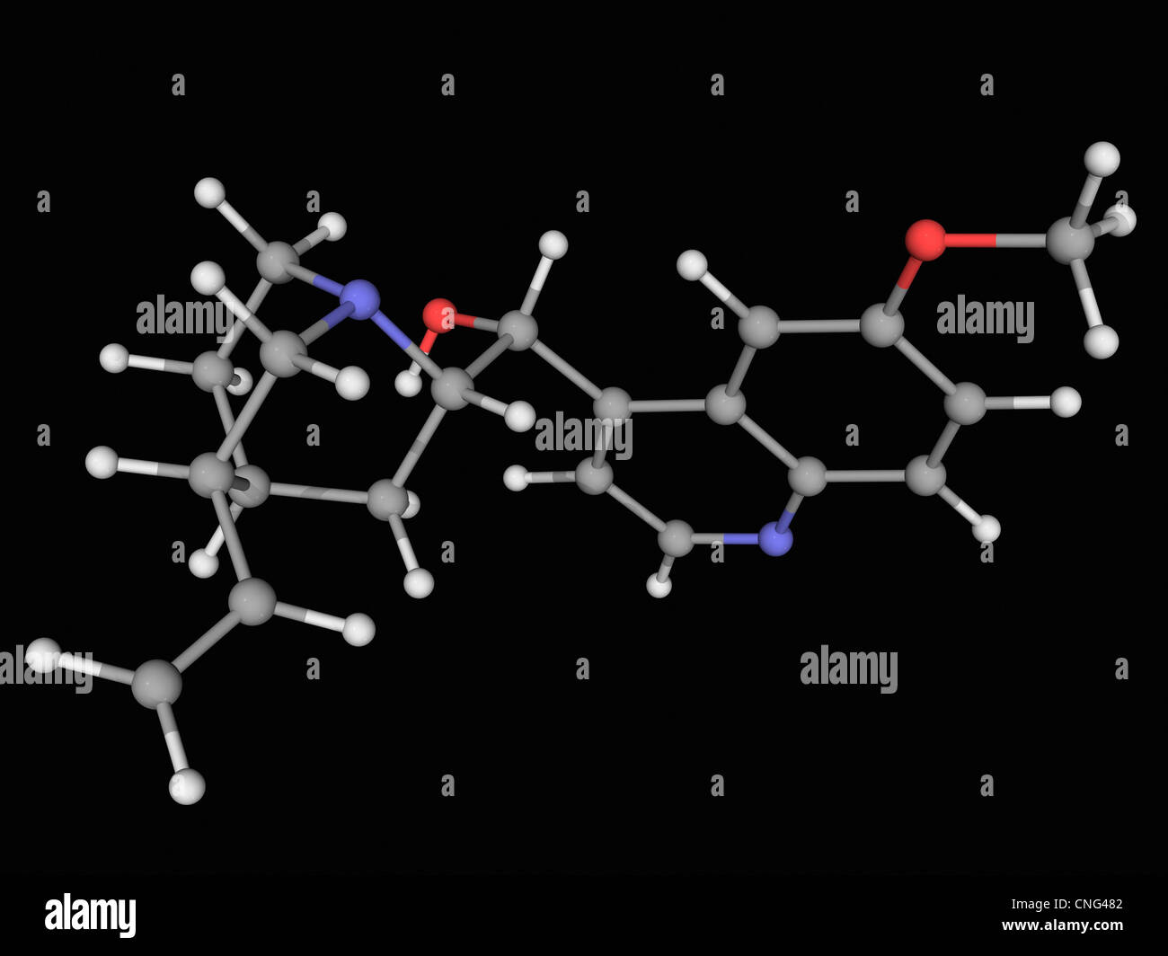 Quinine drug molecule Stock Photo - Alamy