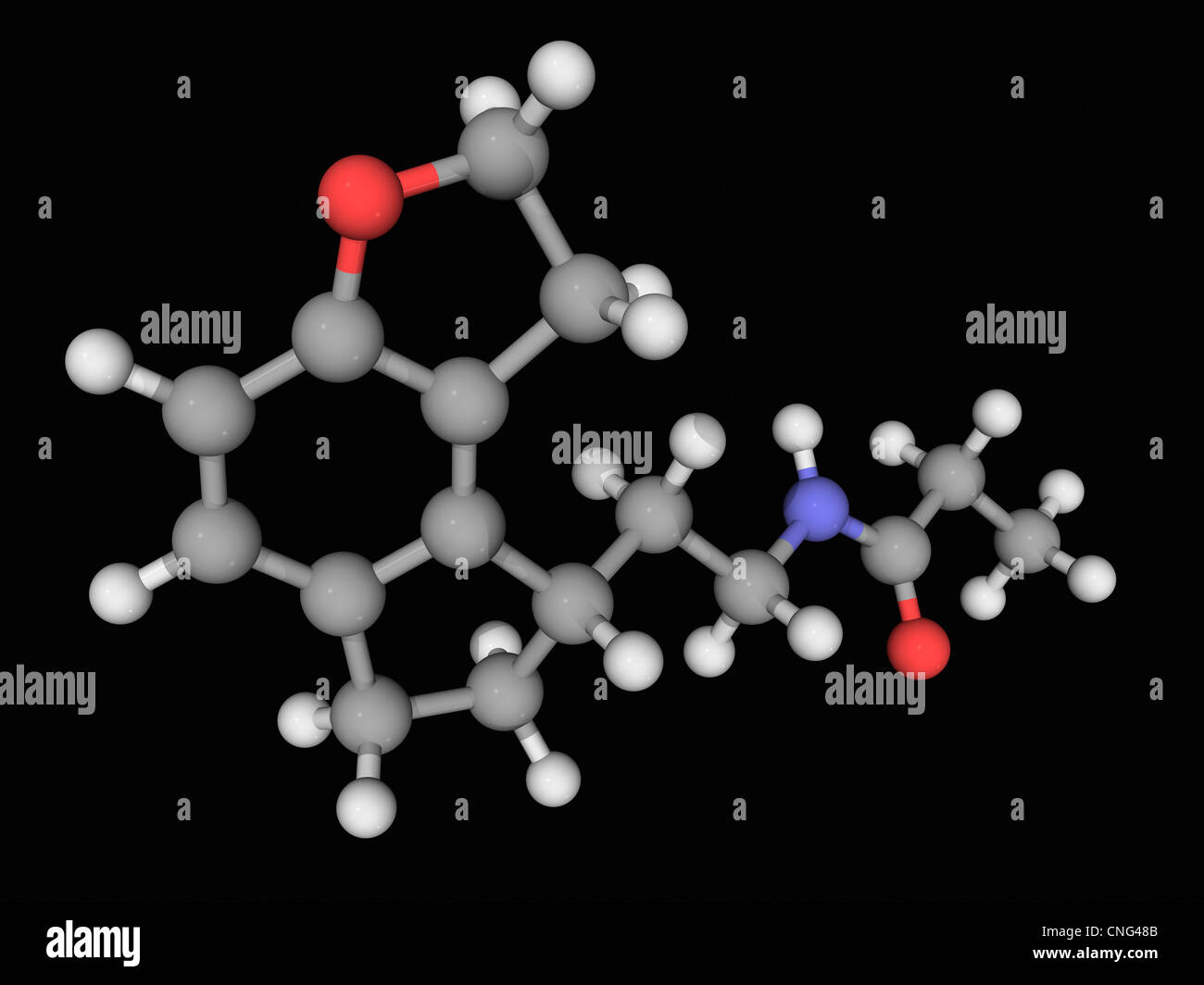 Ramelteon drug molecule Stock Photo - Alamy