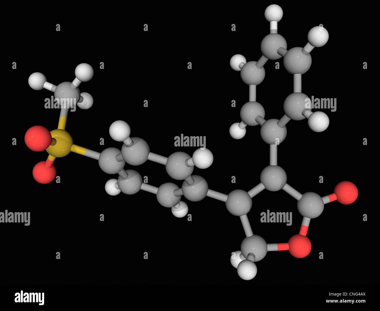 Rofecoxib drug molecule Stock Photo - Alamy