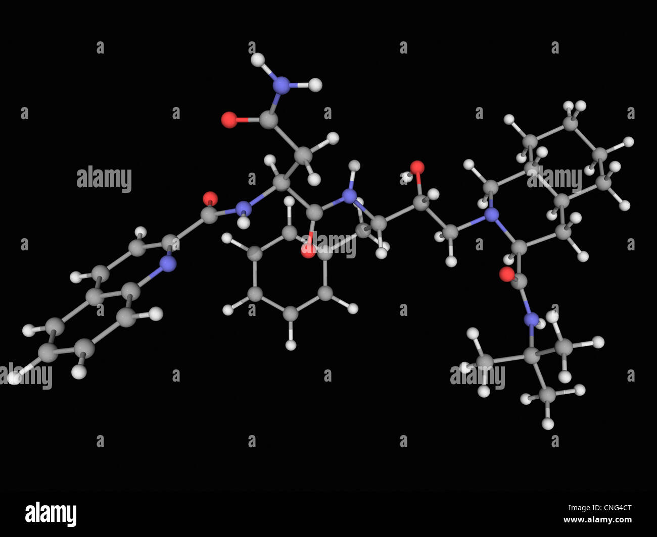Saquinavir drug molecule Stock Photo - Alamy