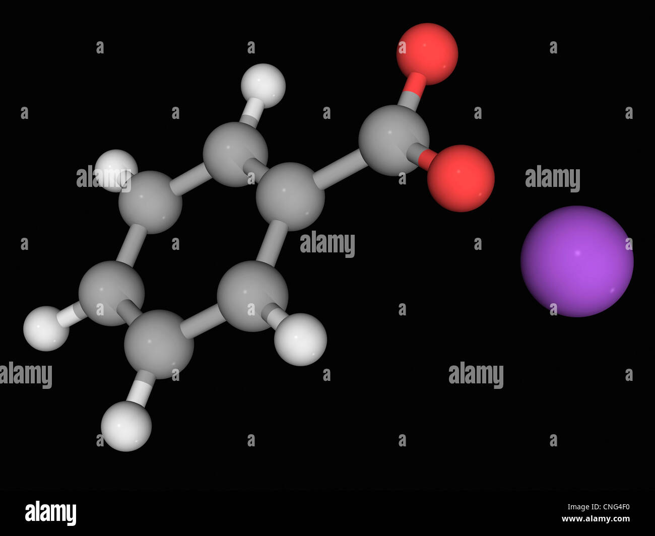 Sodium benzoate molecule Stock Photo - Alamy