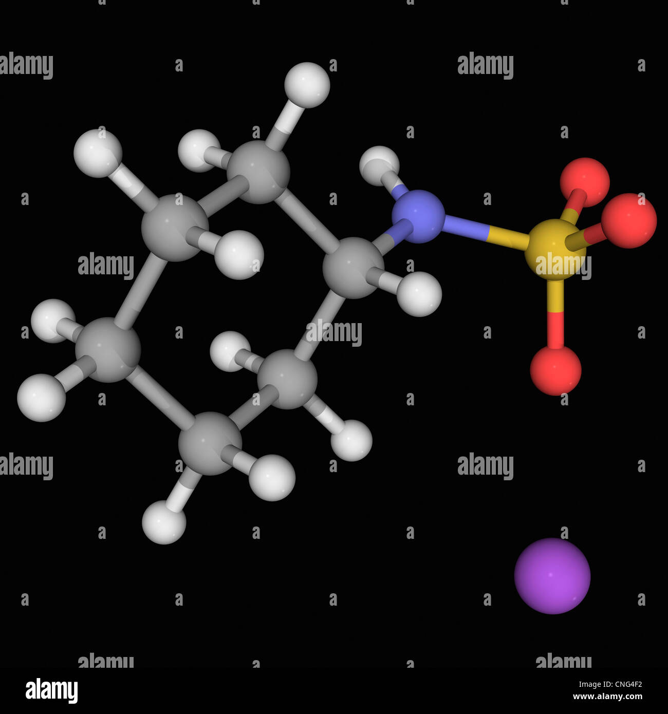 Sodium cyclamate molecule Stock Photo - Alamy