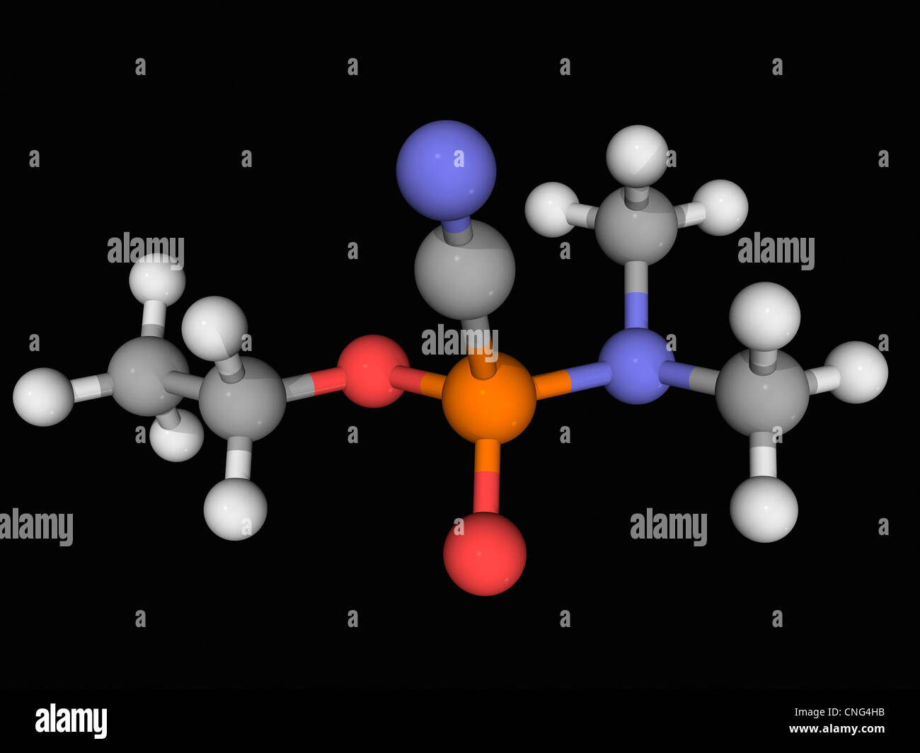 Tabun nerve agent molecule Stock Photo - Alamy
