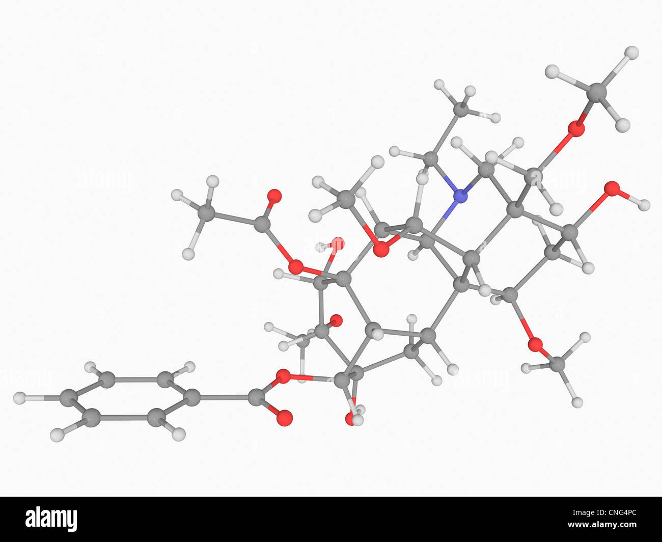 Aconitine poison molecule Stock Photo - Alamy