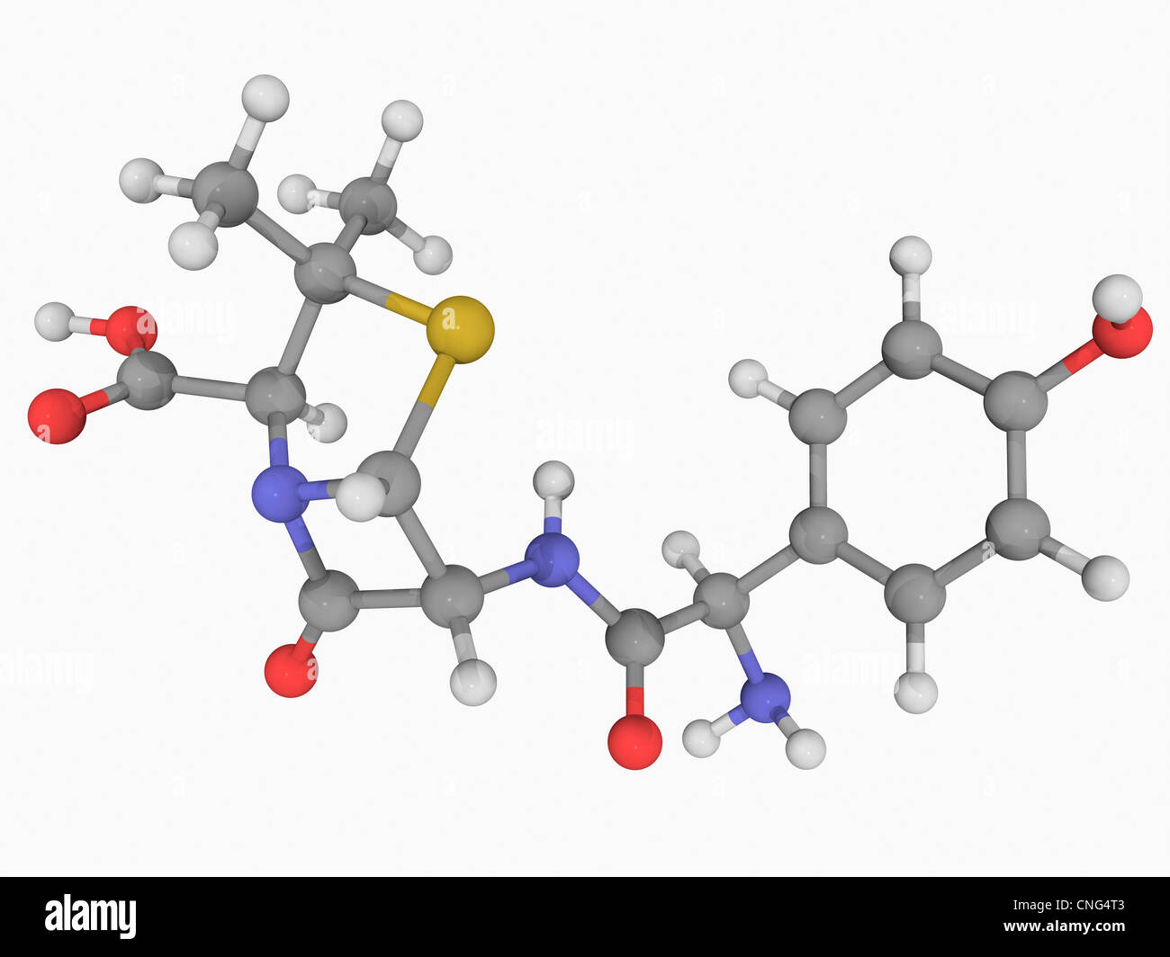 Amoxicillin drug molecule Stock Photo - Alamy