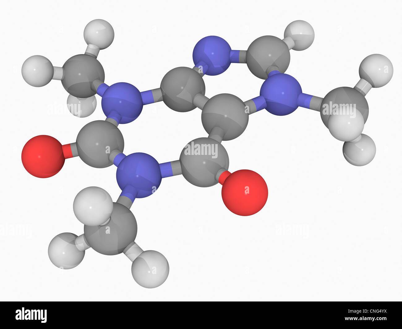 Caffeine drug molecule Stock Photo - Alamy