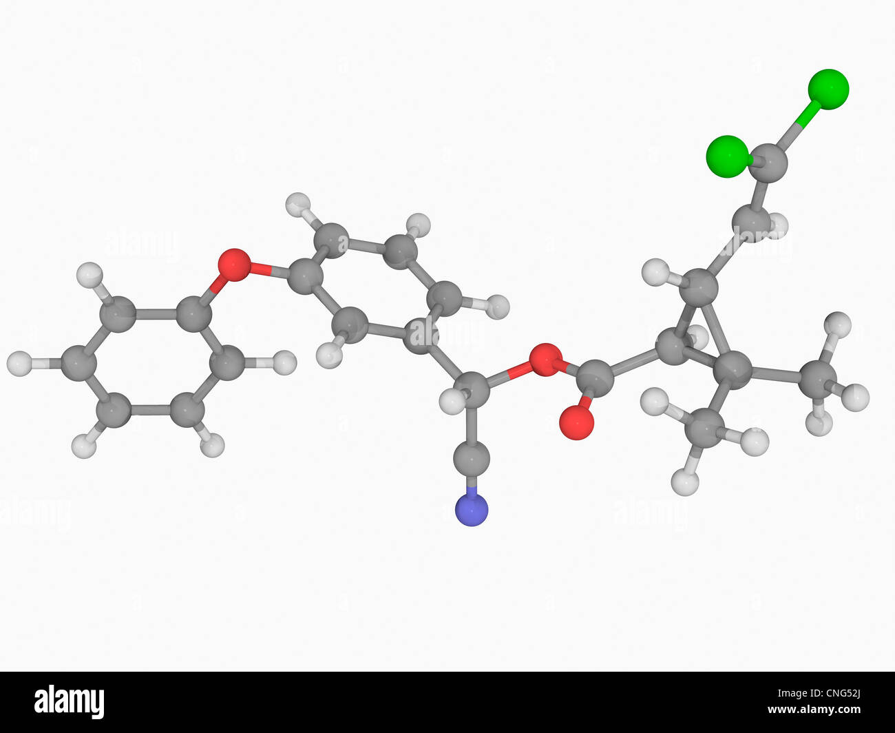 Cypermethrin insecticide molecule Stock Photo - Alamy