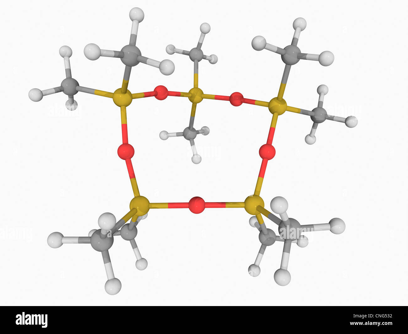 Decamethylcyclopentasiloxane d5 molecule hi-res stock photography and ...