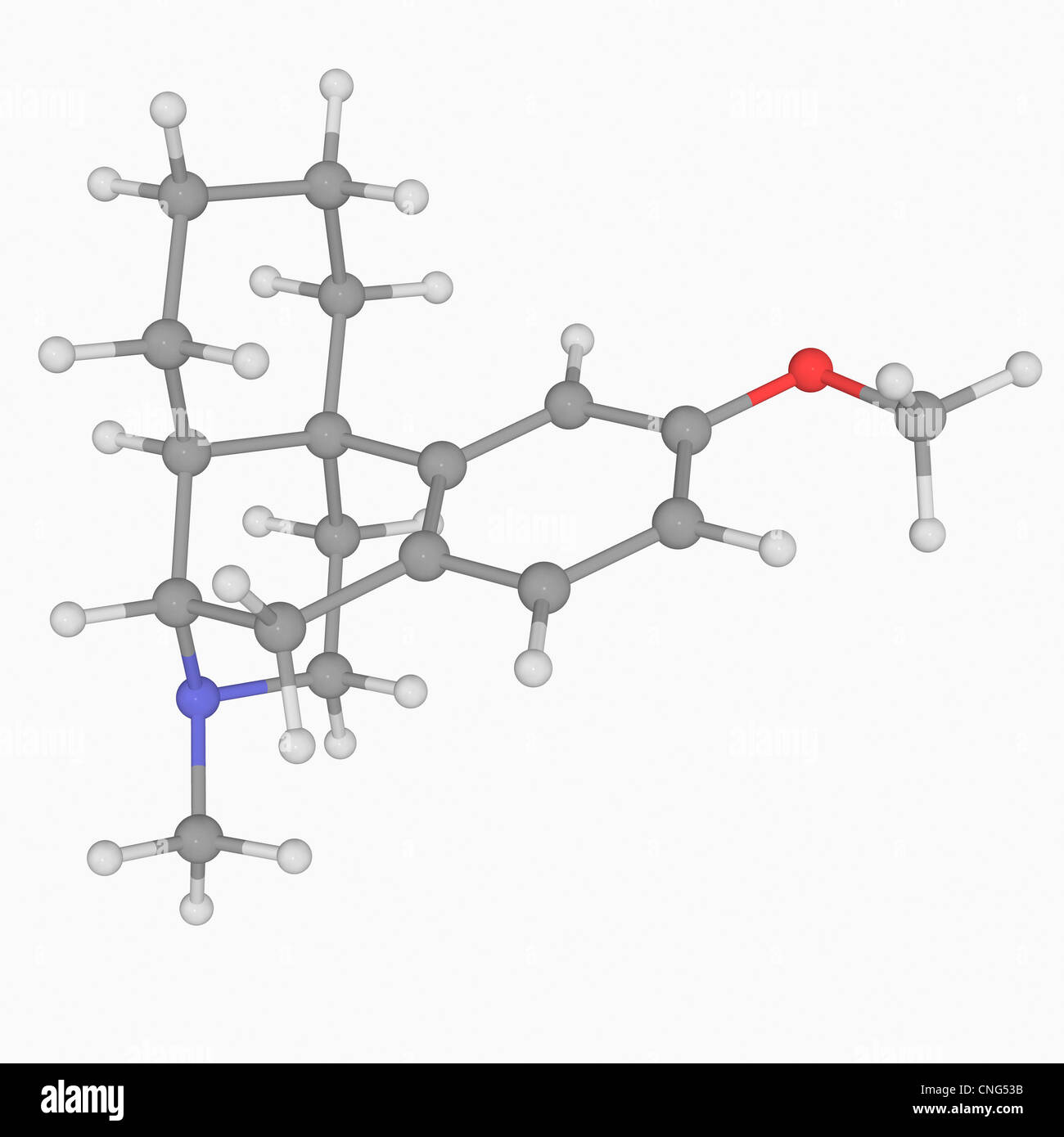 Dextromethorphan drug molecule Stock Photo - Alamy
