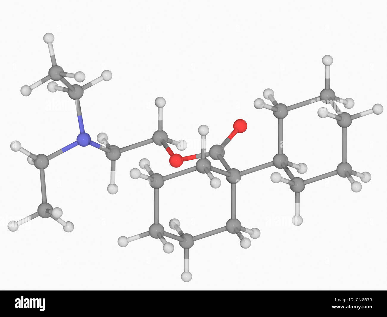Dicyclomine drug molecule Stock Photo - Alamy