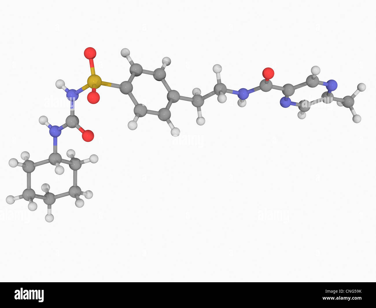 Glipizide drug molecule Stock Photo - Alamy