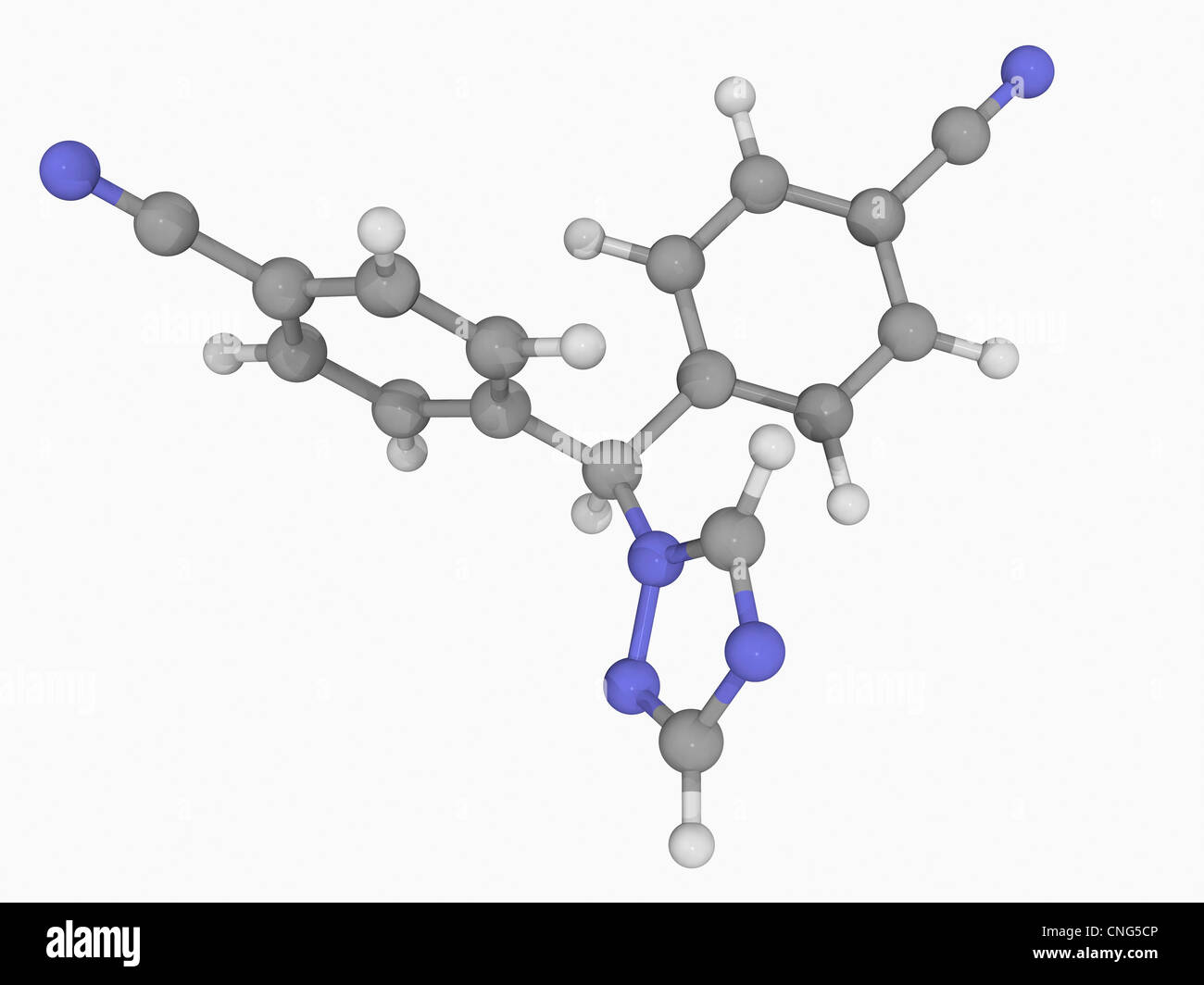 Letrozole drug molecule Stock Photo - Alamy