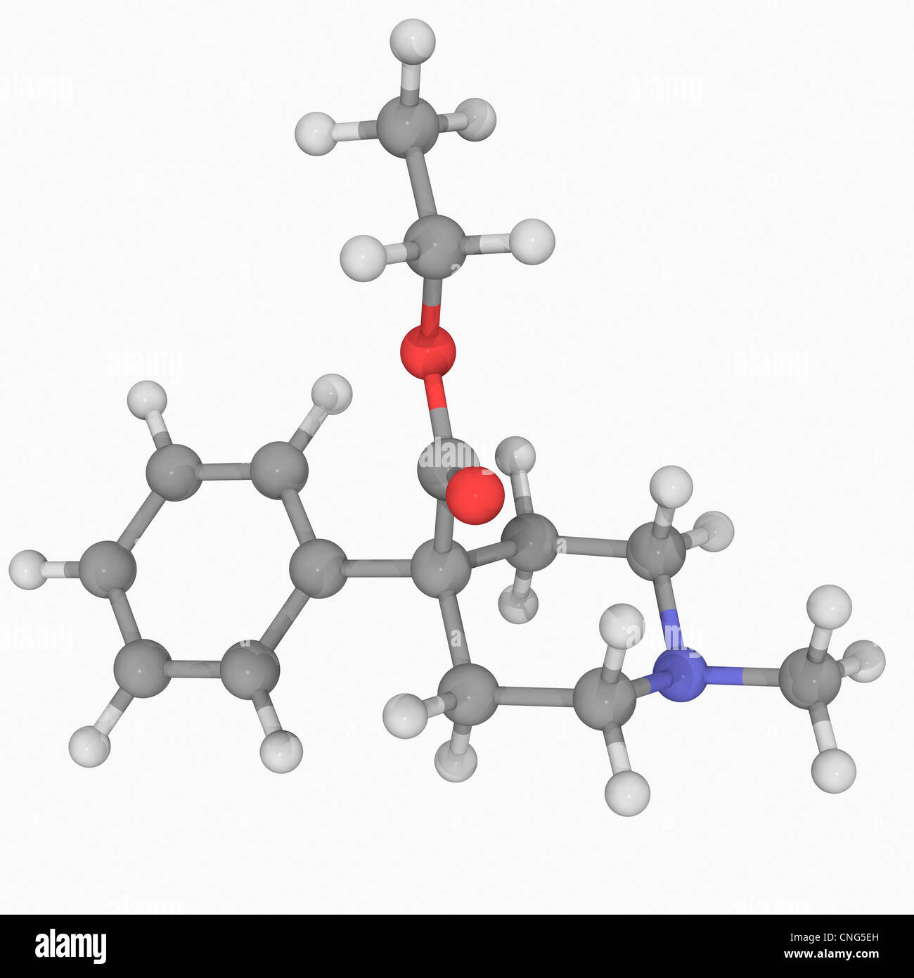 Meperidine (pethidine) drug molecule Stock Photo - Alamy