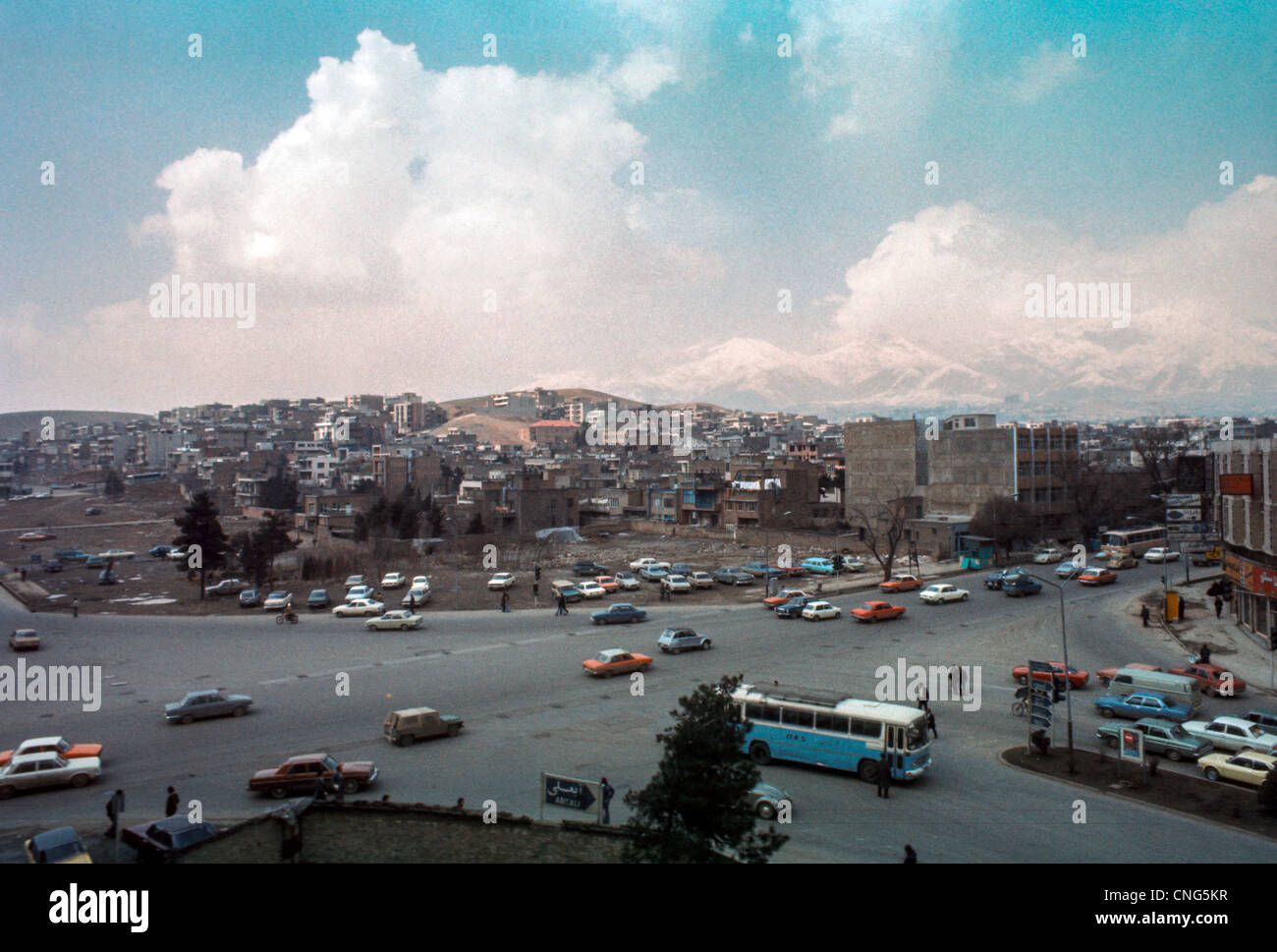 IRAN, TEHRAN: Busy intersection in Tehran, largest city and capital of ...