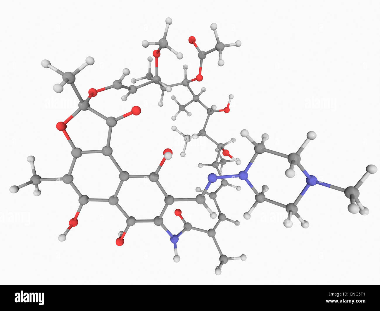 Rifampicin drug molecule Stock Photo - Alamy