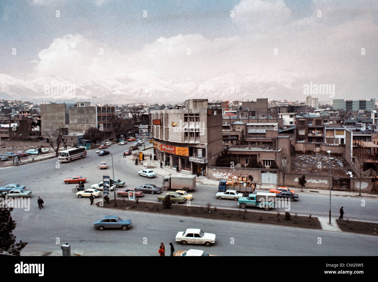 IRAN, TEHRAN: Busy intersection in downtown Tehran, largest city and ...