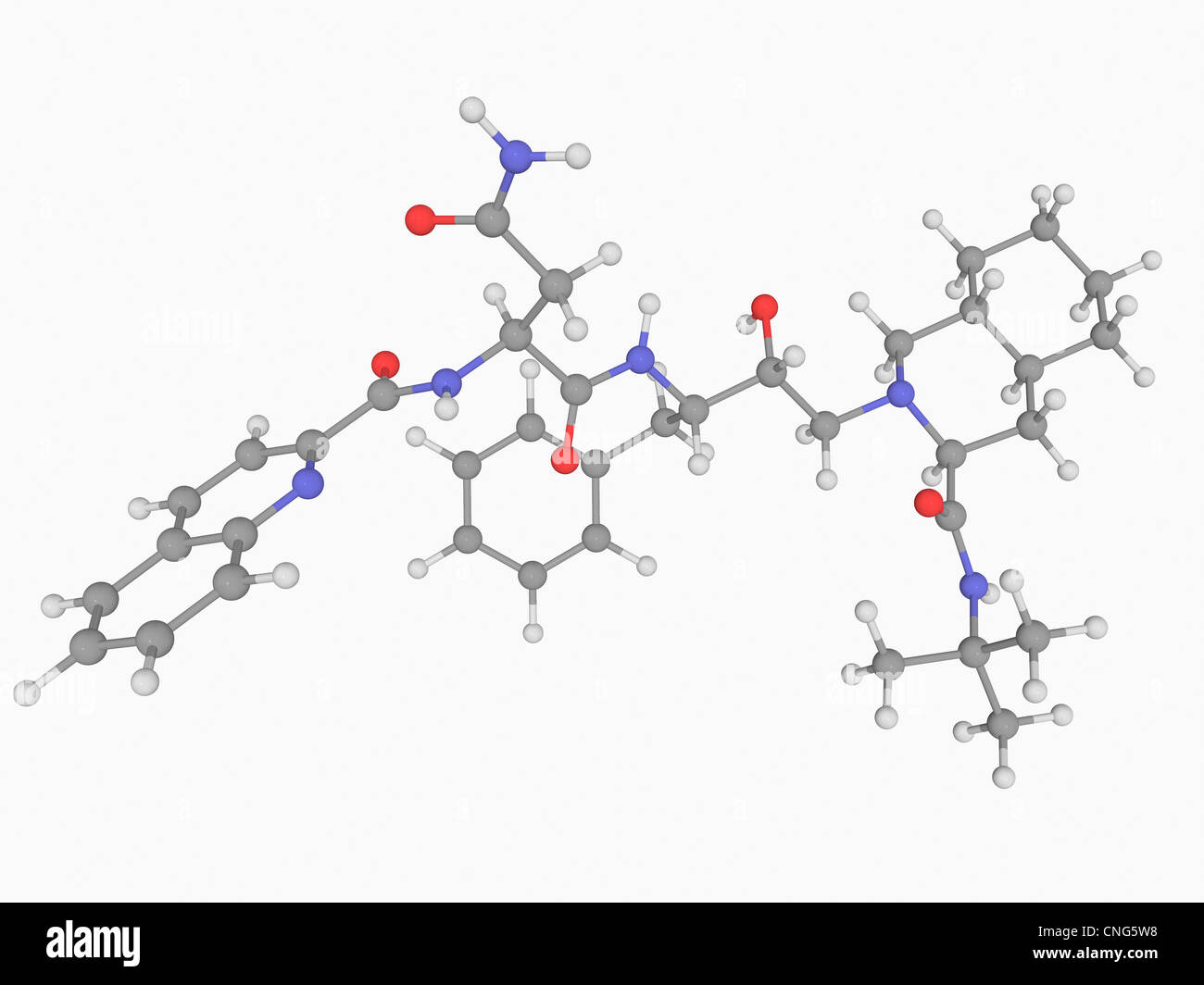 Saquinavir drug molecule Stock Photo - Alamy