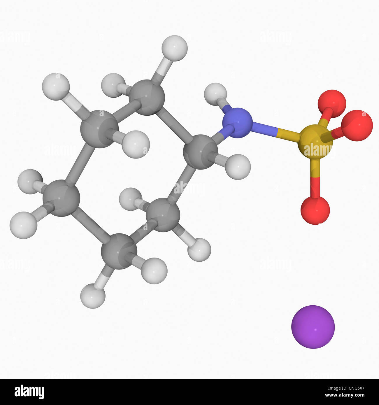 Sodium cyclamate molecule Stock Photo - Alamy