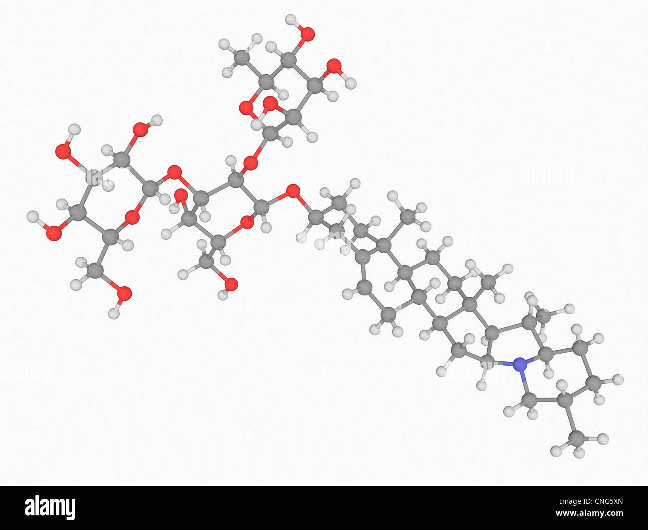 Solanine poison molecule Stock Photo - Alamy
