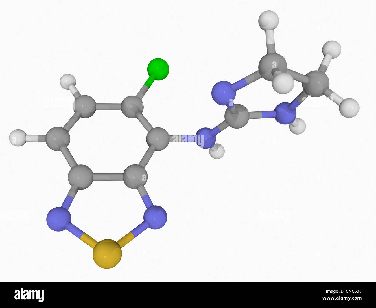 Tizanidine drug molecule Stock Photo - Alamy