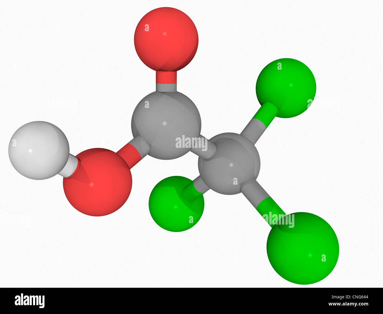 Trichloroacetic acid molecule Stock Photo - Alamy