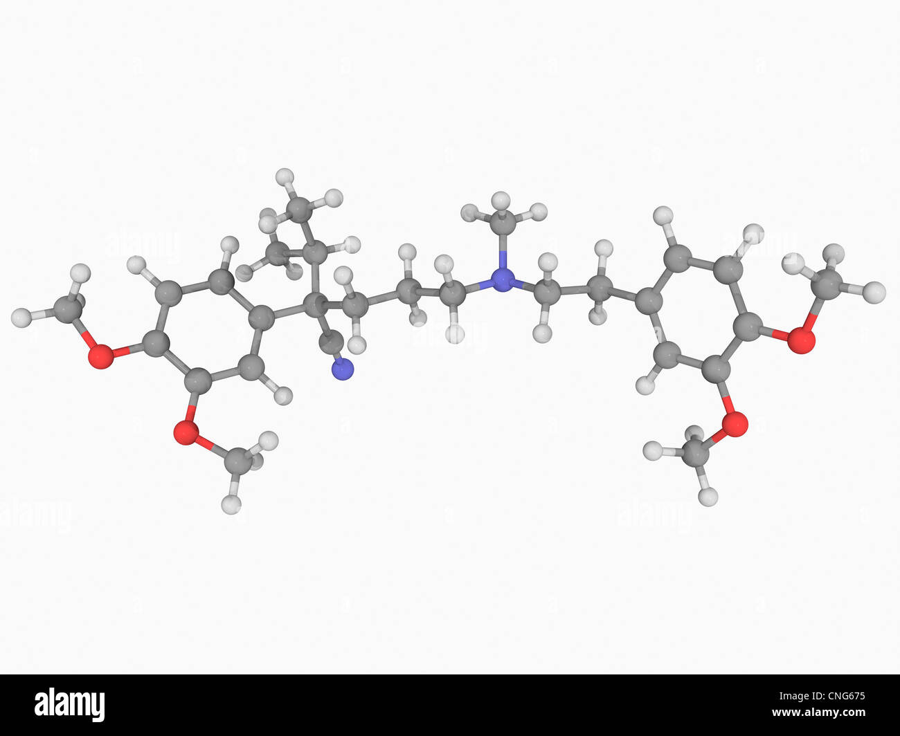 Verapamil drug molecule Stock Photo - Alamy