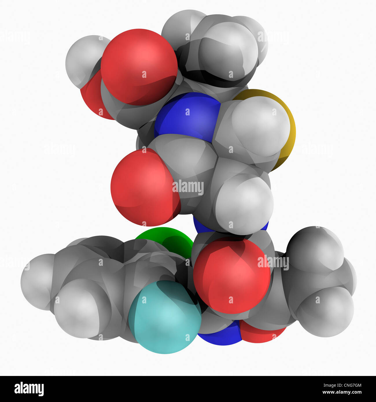 Floxacillin antibiotic molecule Stock Photo - Alamy