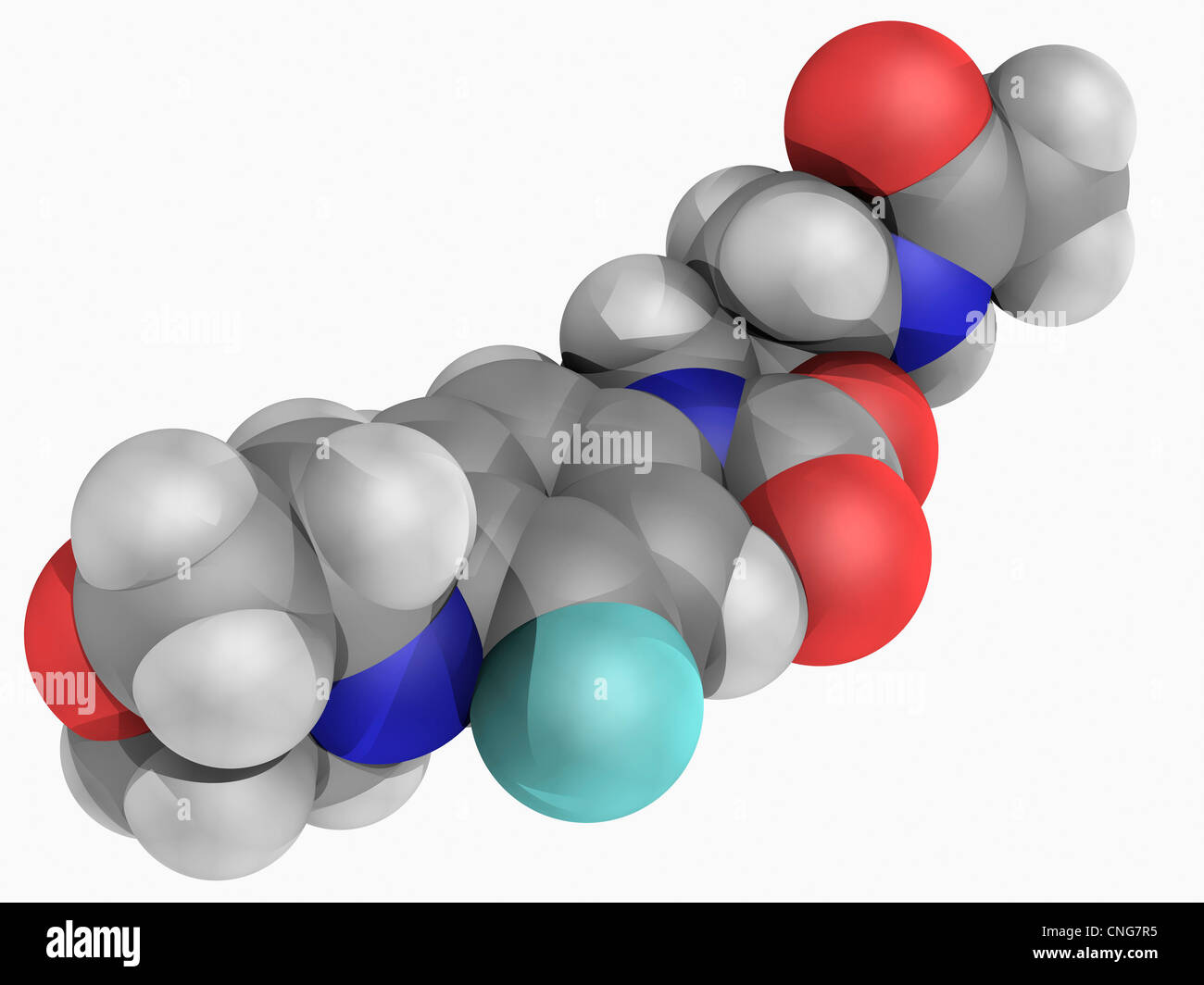Linezolid drug molecule Stock Photo - Alamy