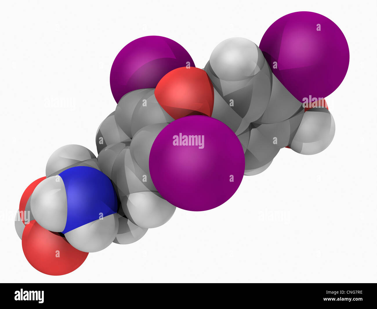 Liothyronine hormone molecule Stock Photo - Alamy