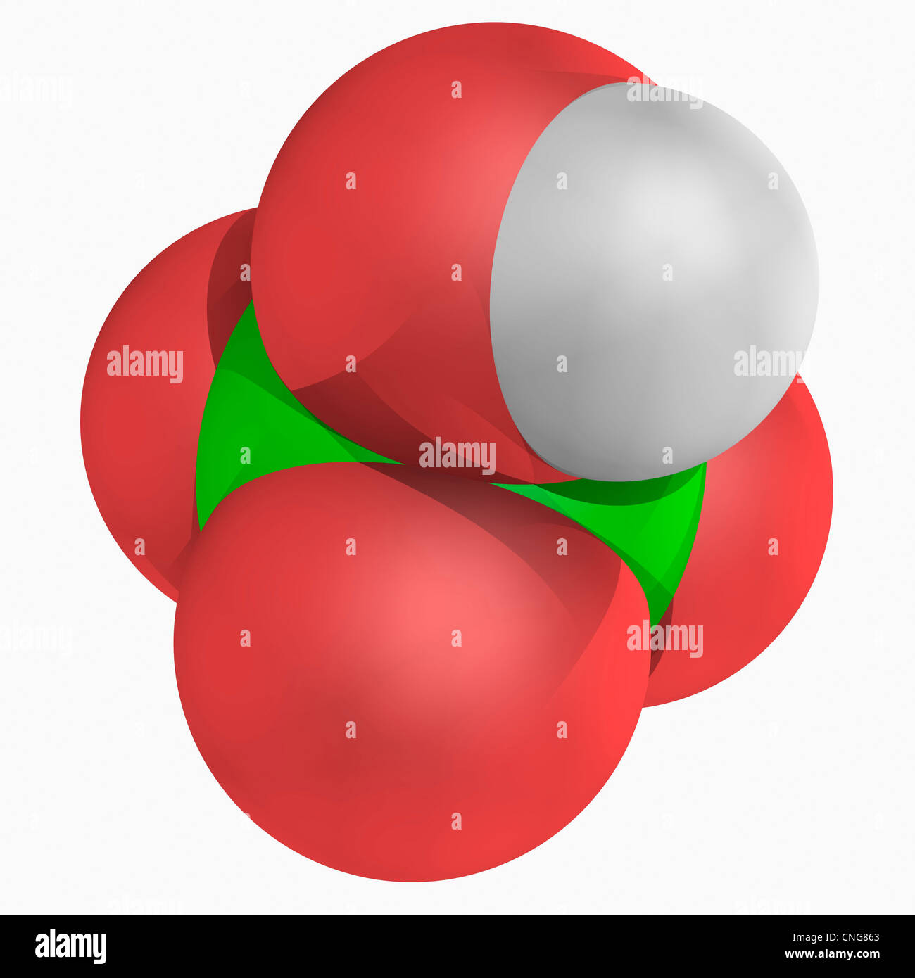 Perchloric acid molecule Stock Photo - Alamy