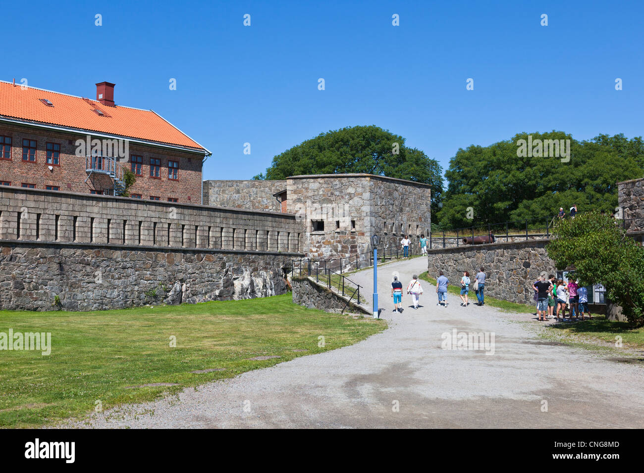 Visitors to Marstrand fortress in Sweden Stock Photo - Alamy