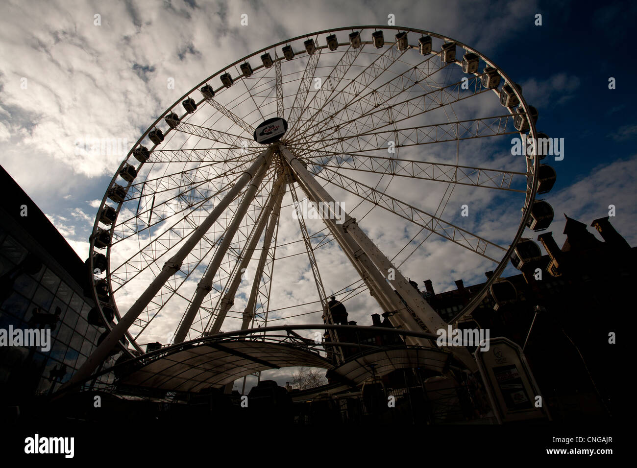 The Big Wheel in Exchange Square , Manchester , pictured the day before ...