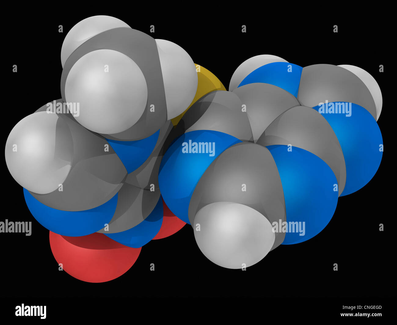 Azathioprine drug molecule Stock Photo - Alamy
