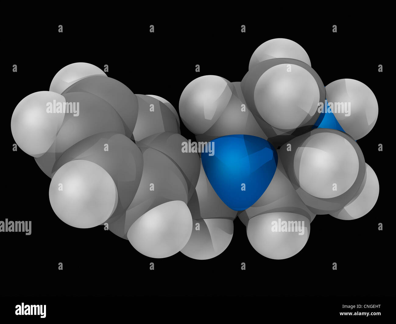 Benzylpiperazine (BZB) drug molecule Stock Photo - Alamy