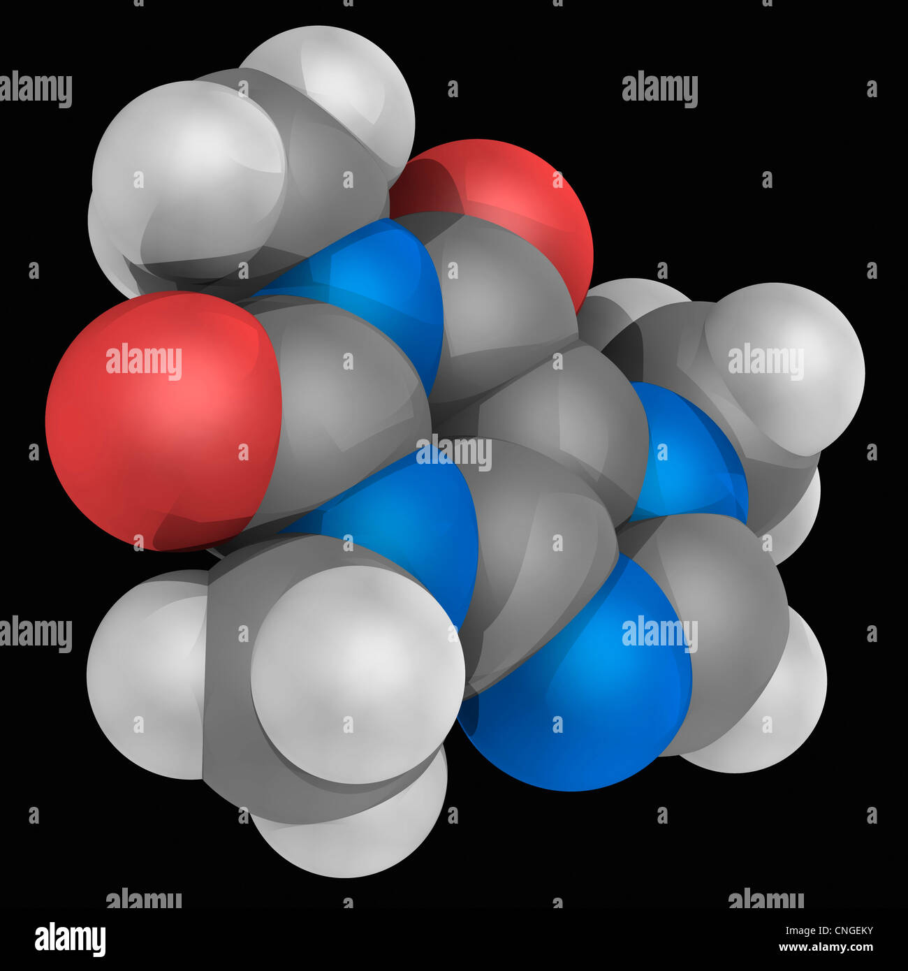 Caffeine drug molecule Stock Photo - Alamy