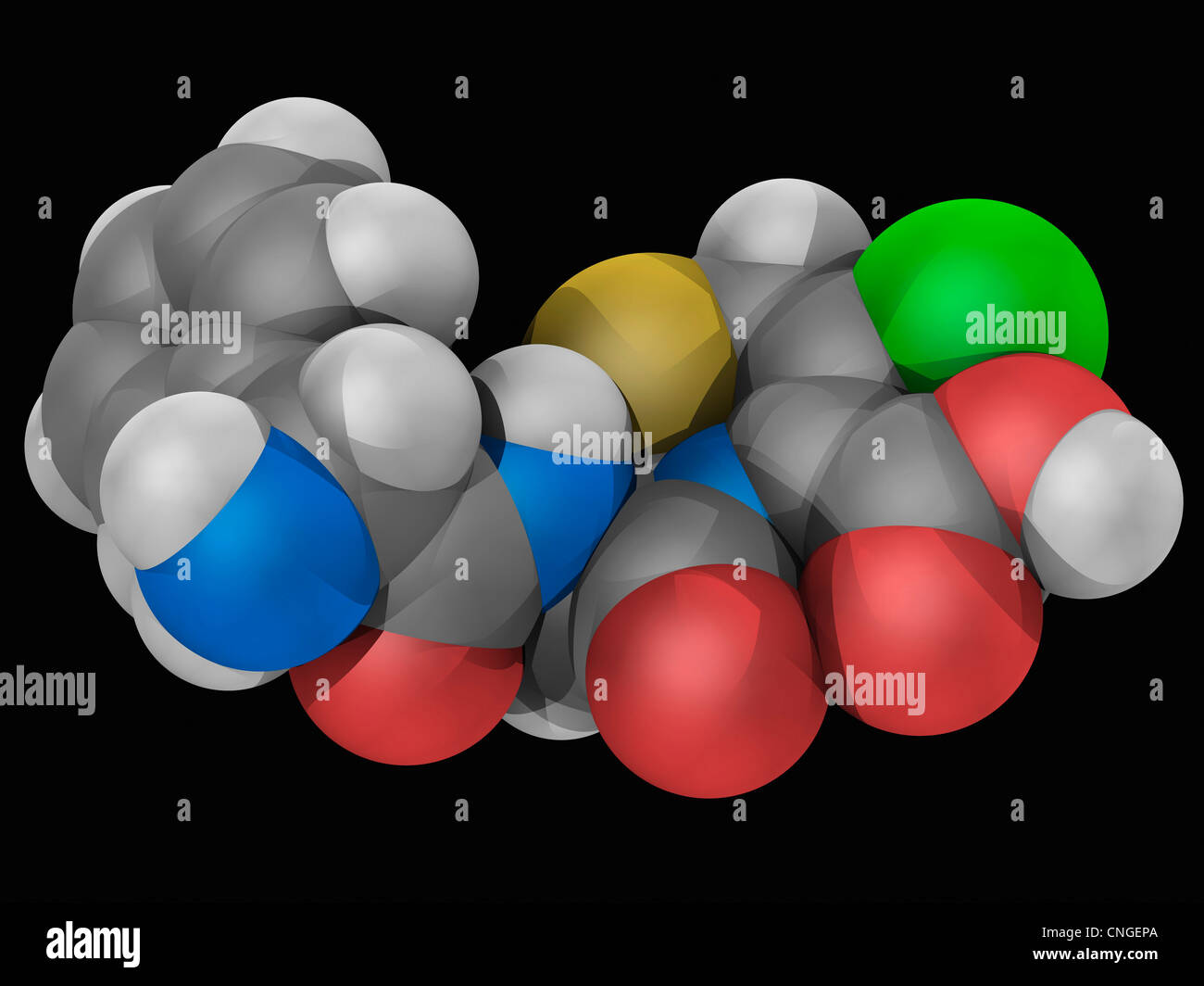 Cefaclor drug molecule Stock Photo - Alamy