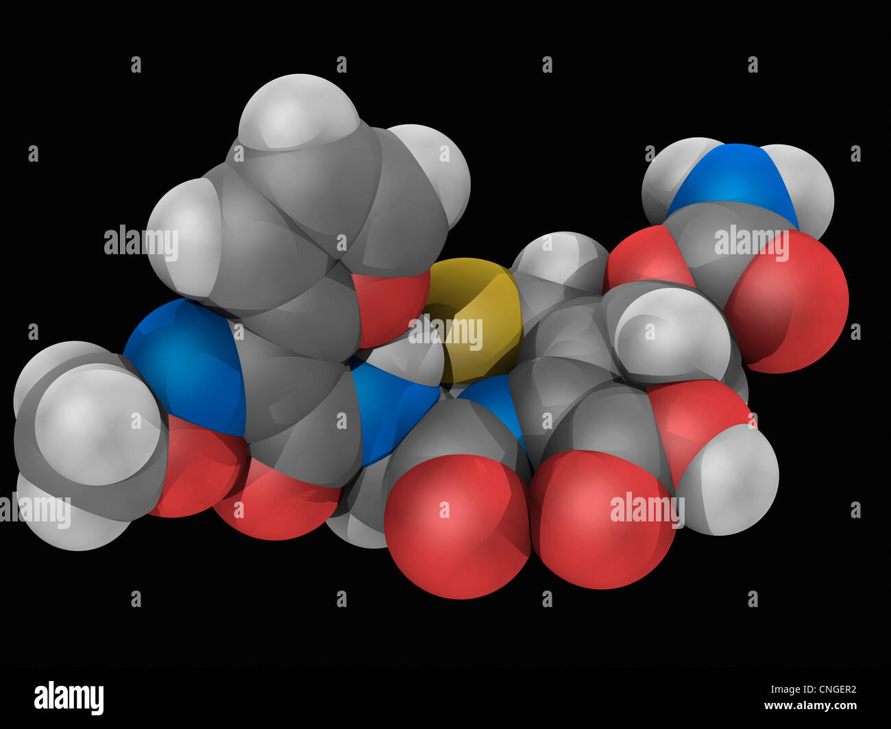 Cefuroxime drug molecule Stock Photo - Alamy