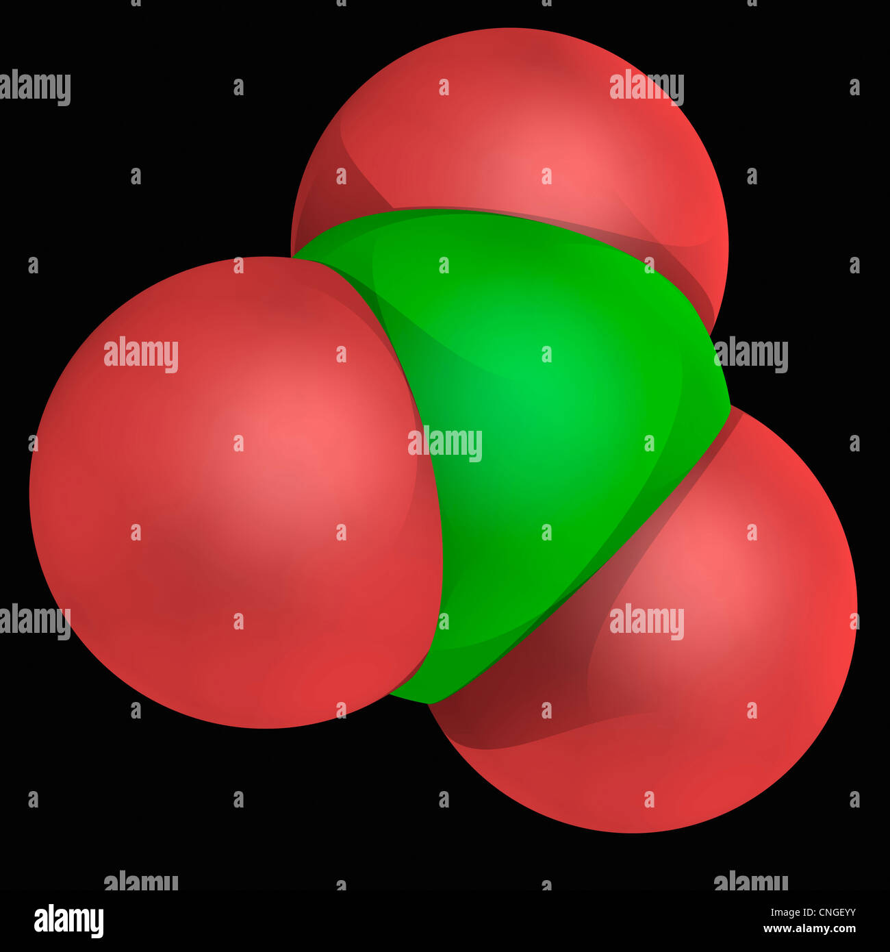 Chlorate ion molecule Stock Photo - Alamy