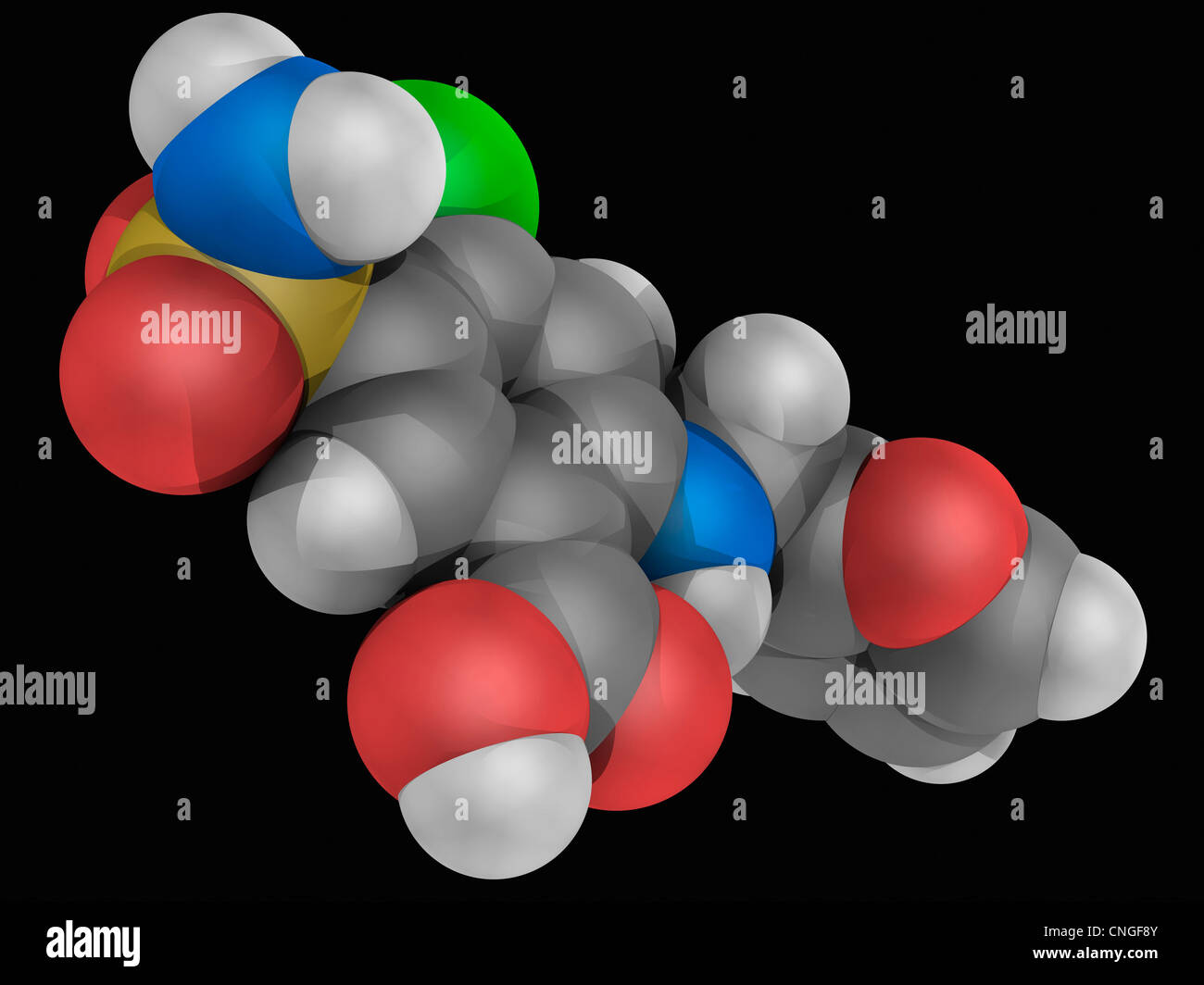 Furosemide drug molecule Stock Photo - Alamy