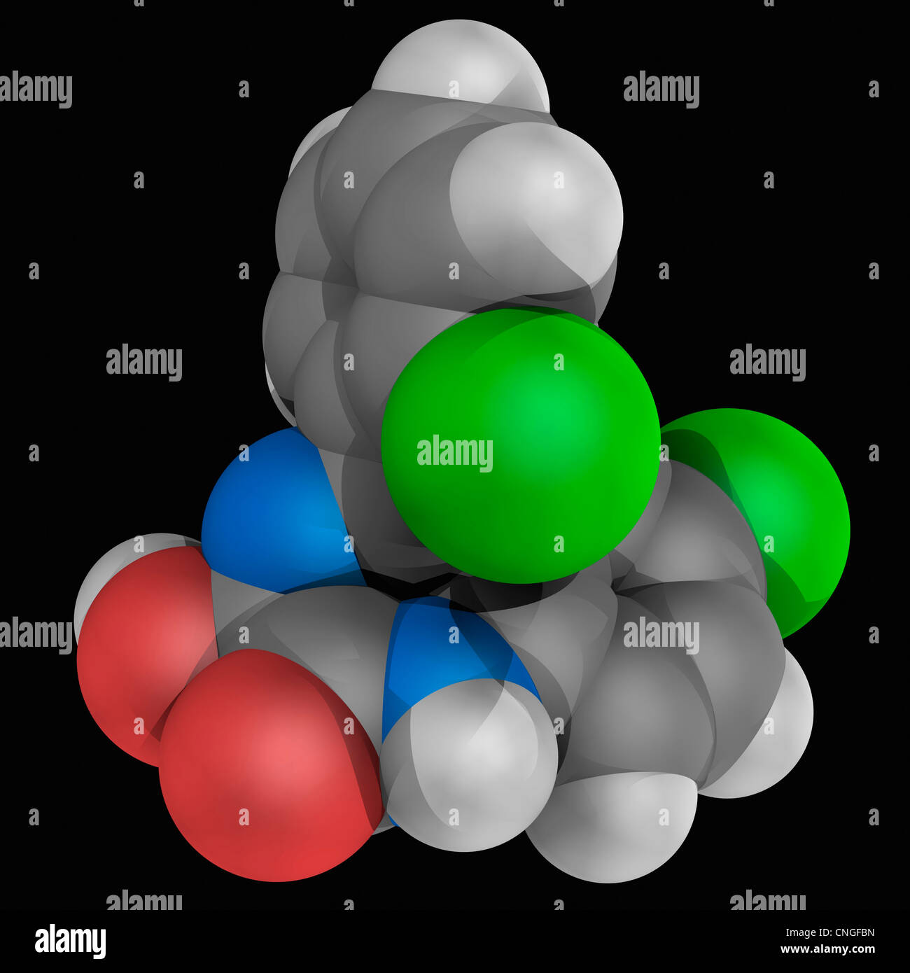 Lorazepam drug molecule Stock Photo - Alamy