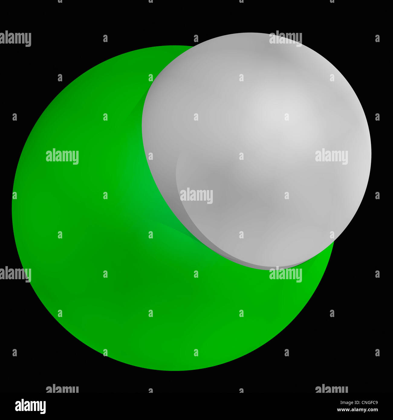 Hydrochloric acid molecule Stock Photo - Alamy