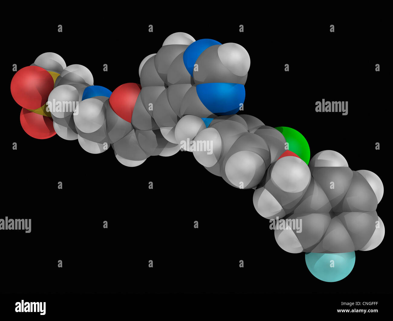 Lapatinib drug molecule Stock Photo - Alamy