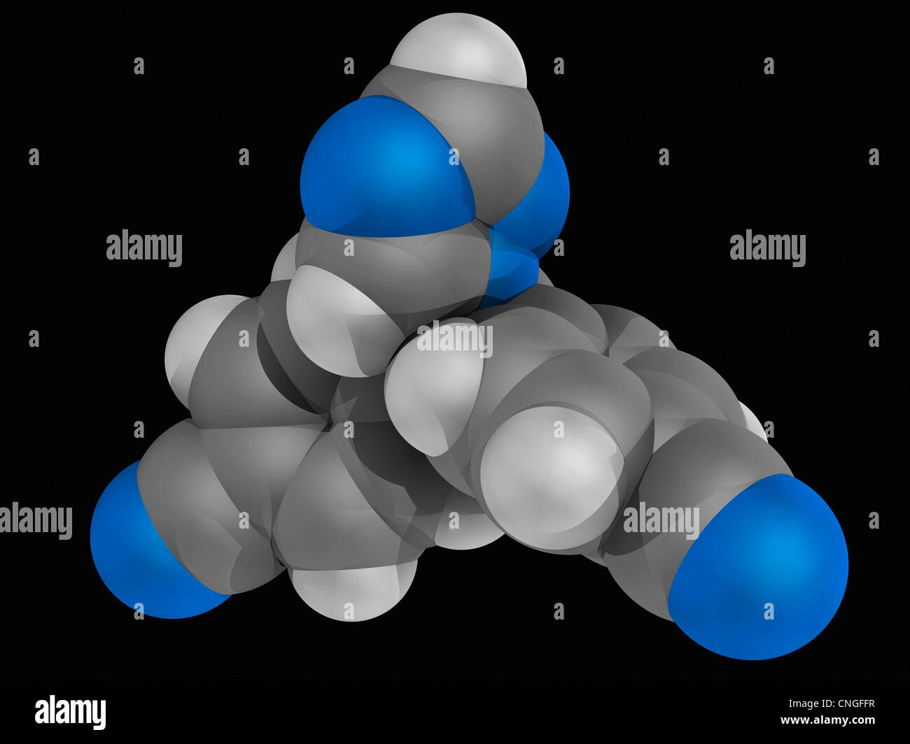Letrozole drug molecule Stock Photo - Alamy