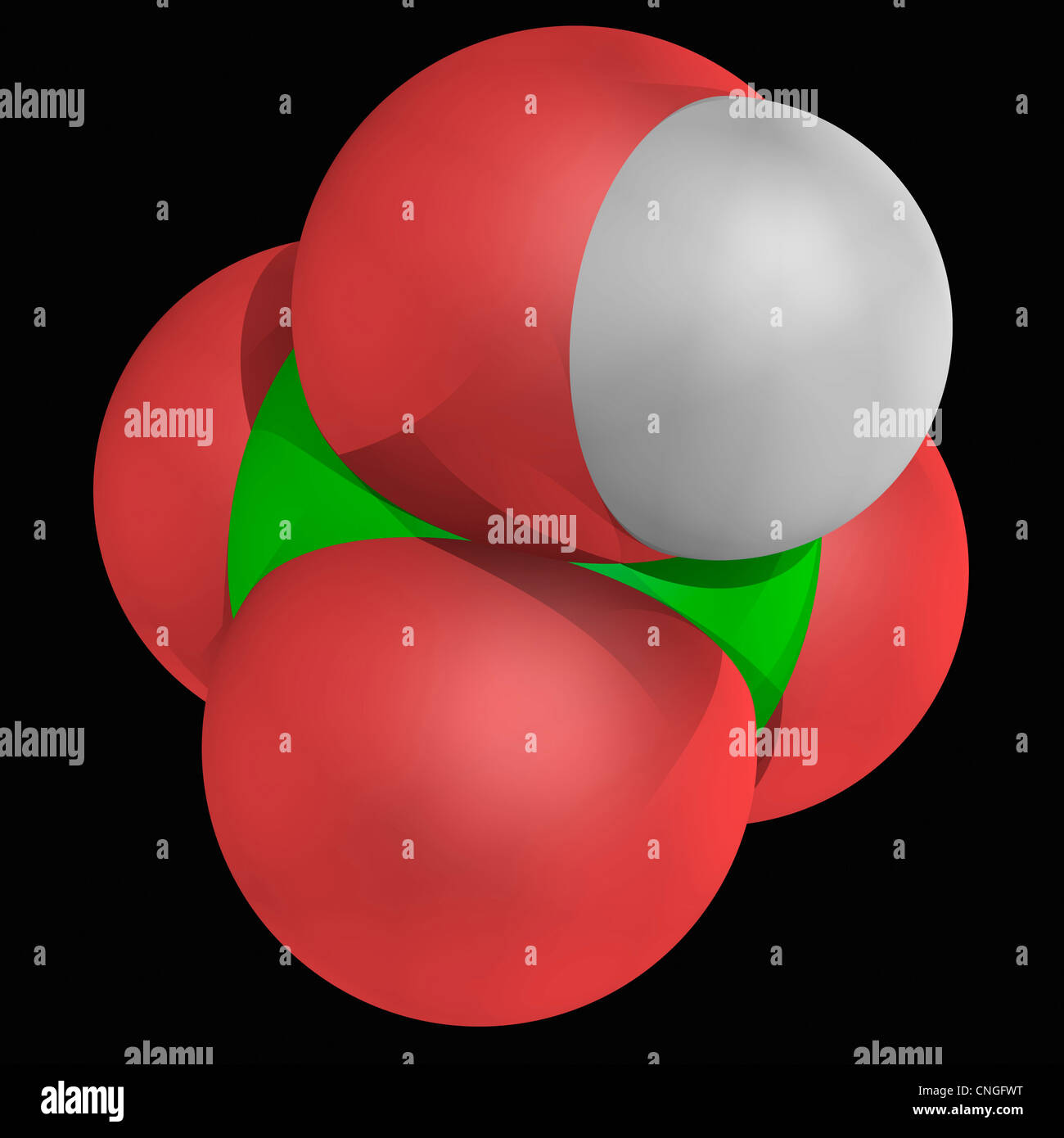 Perchloric acid molecule Stock Photo - Alamy